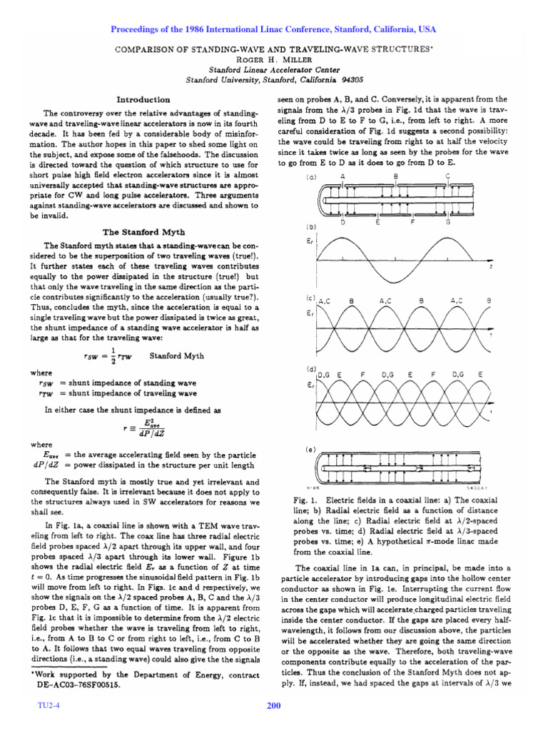 Comparison of Standingwave and Traveling Wave Structur | PDF | Particle ...