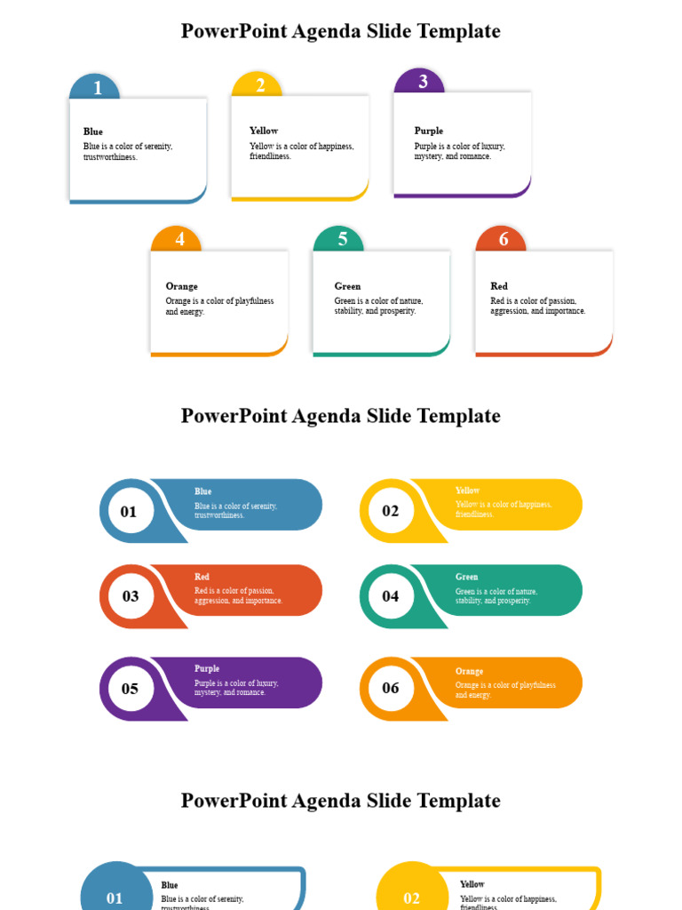 SlideEgg - 50016-PowerPoint Agenda Slide Template | PDF | Color | Green