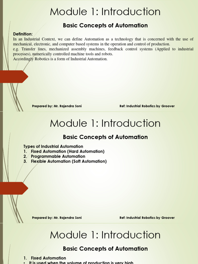 A&C Unit - I | PDF | Automation | Robotics
