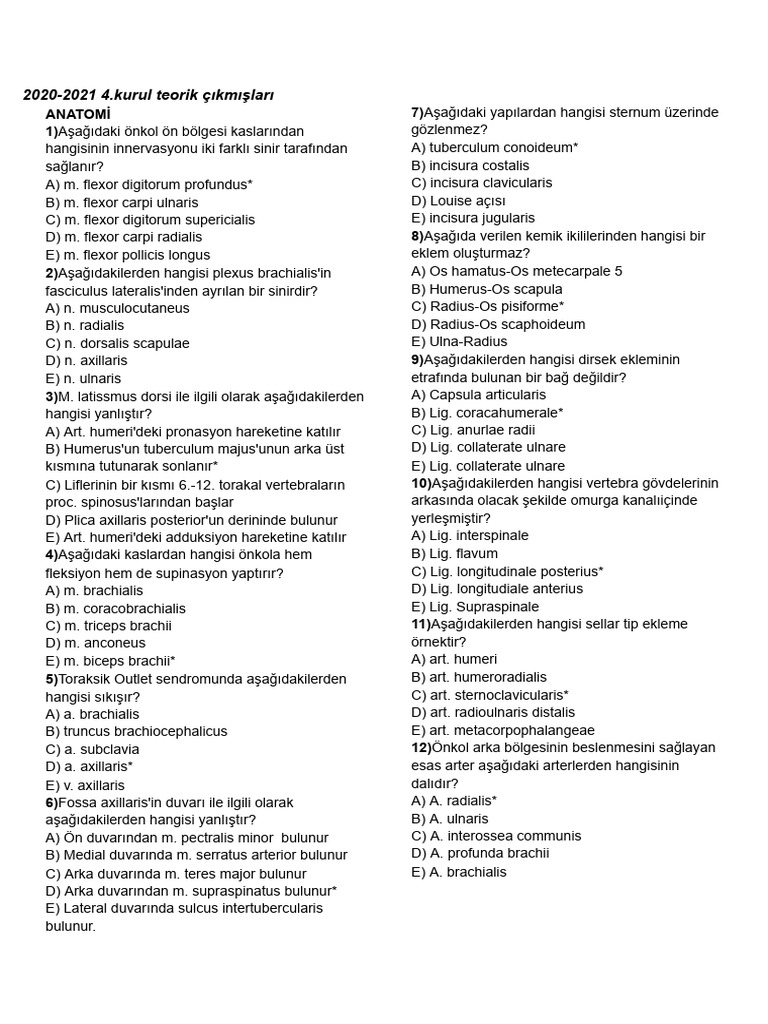 D1 K4 Teorik Sınavı Soruları | PDF