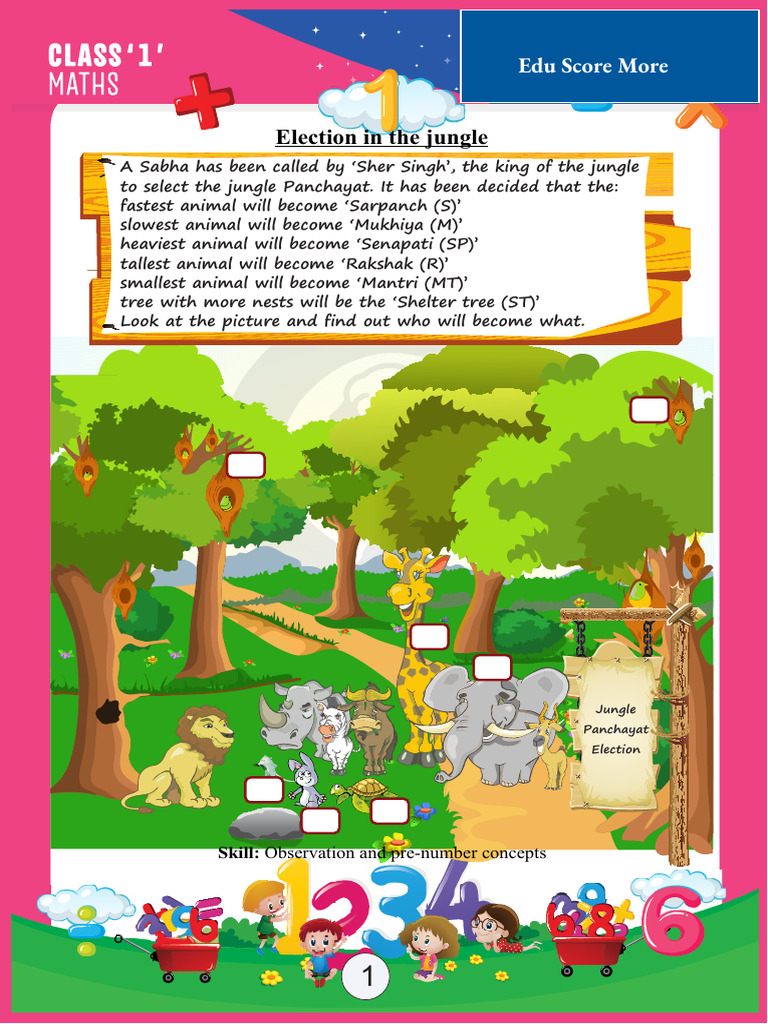 Jungle Election and Number Skills | PDF