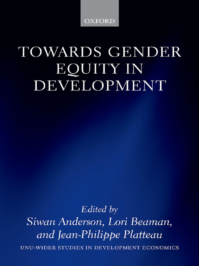 Towards Gender Equity in Development | PDF | Economics | Economies
