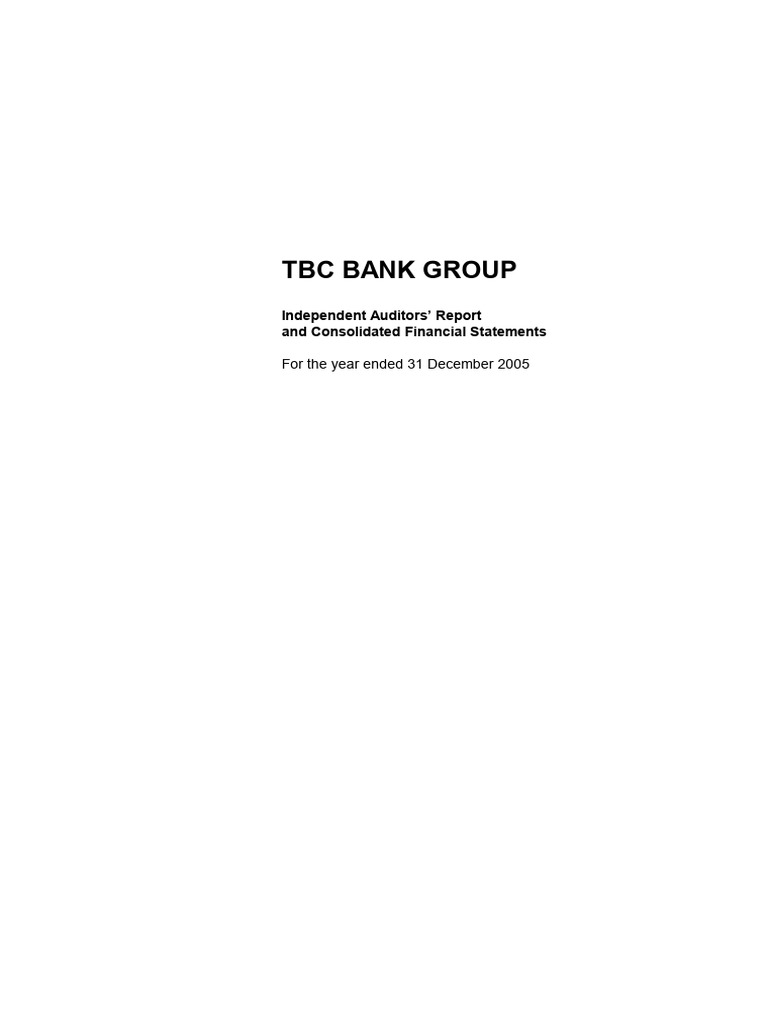 TBC Group FS Audited - 2005 | PDF | Deferred Tax | Financial Statement