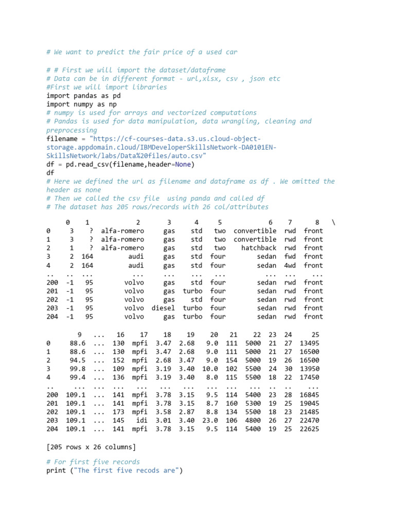 Predicting The Price of A Used Car Using A Regression Model With Python ... Predicting The Price of A Used Car Using A Regression Model With Python ...