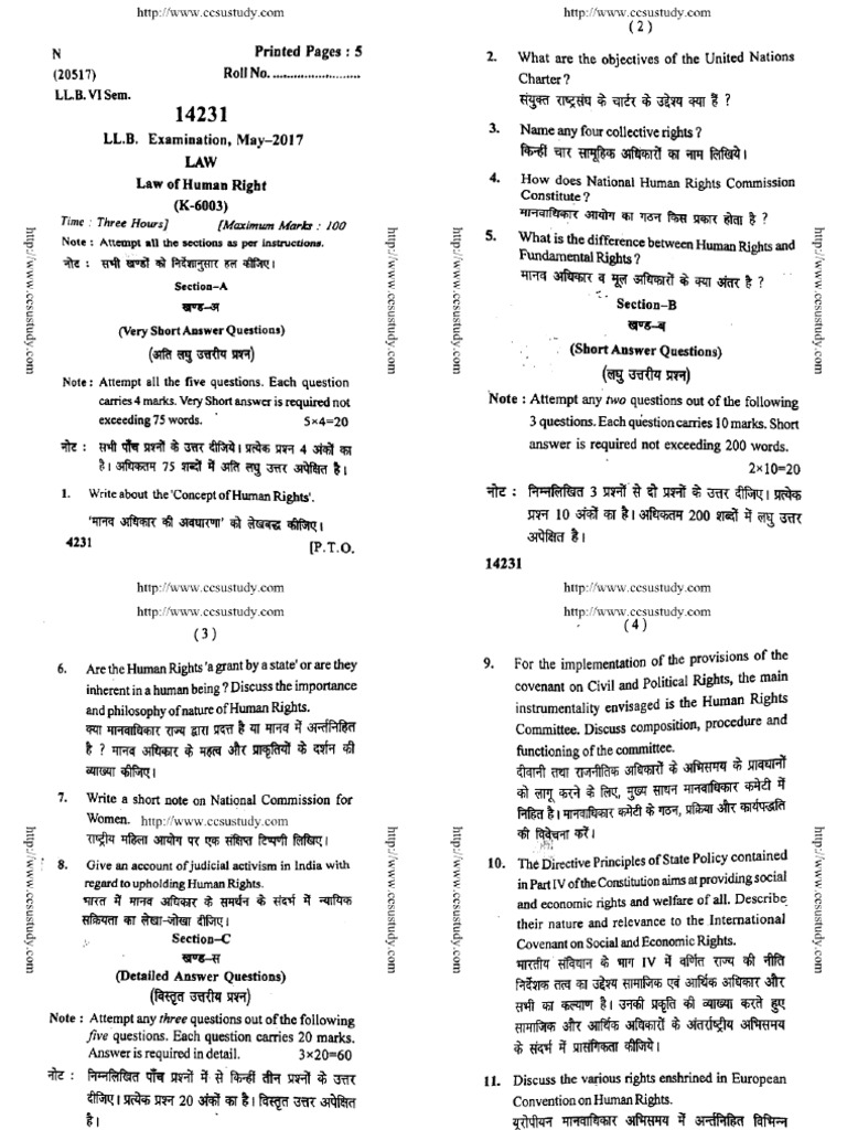 K_6003_2017_PYQ | PDF