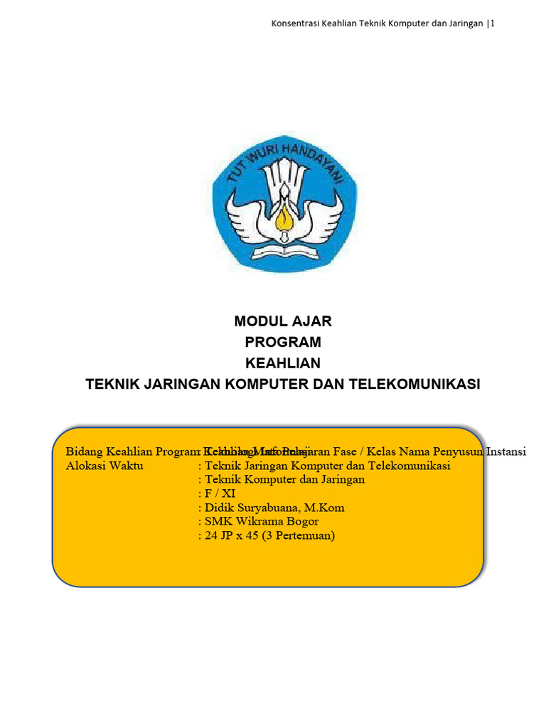 Modul Ajar Teknik Komputer Dan Jaringan - Teknologi Jaringan Kabel Dan ... Modul Ajar Teknik Komputer Dan Jaringan - Teknologi Jaringan Kabel Dan ...