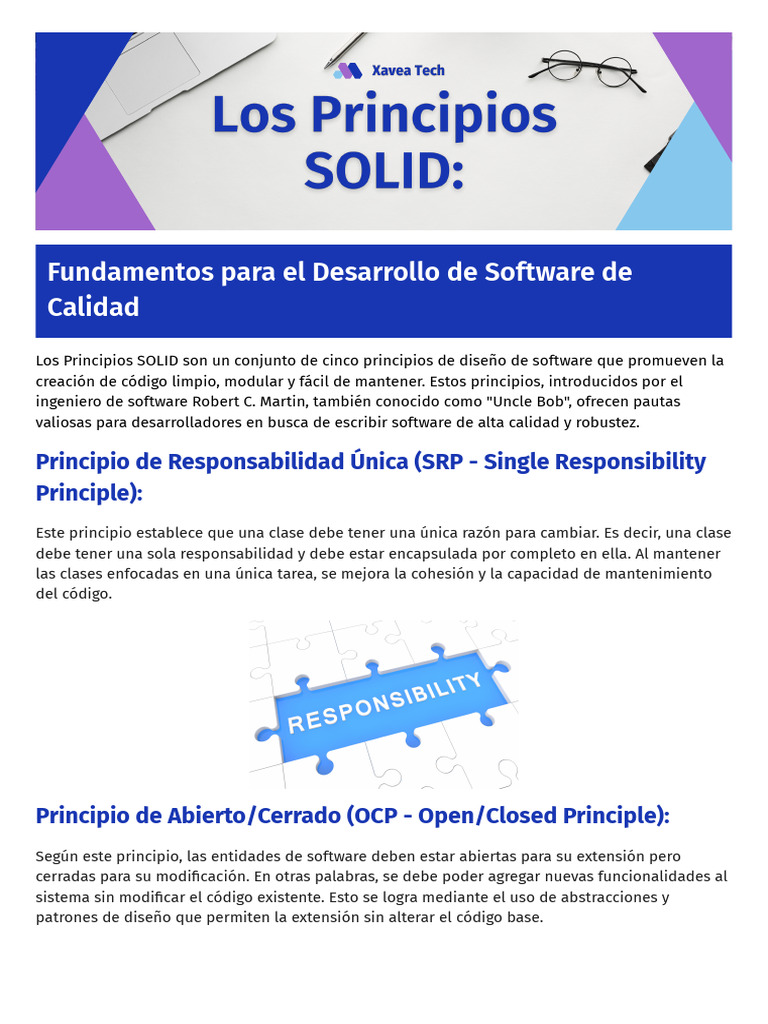 Los Principios Solid Pdf Software Objeto Informática