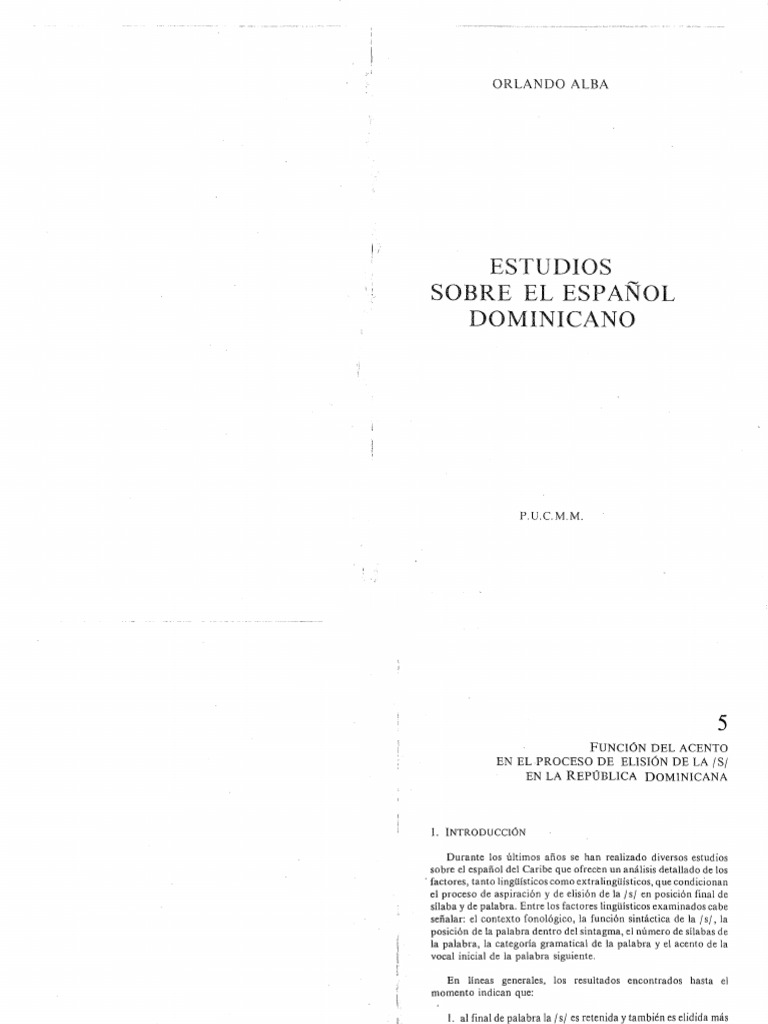 Alba - Funcion - Del - Acento - en - El - Proceso - de - Elision - de ...