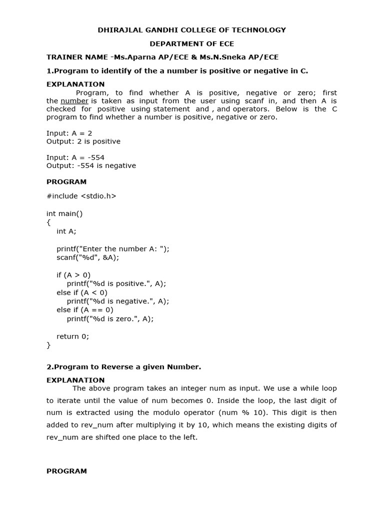 C Programs | PDF | Computer Engineering | Computer Programming C Programs | PDF | Computer Engineering | Computer Programming