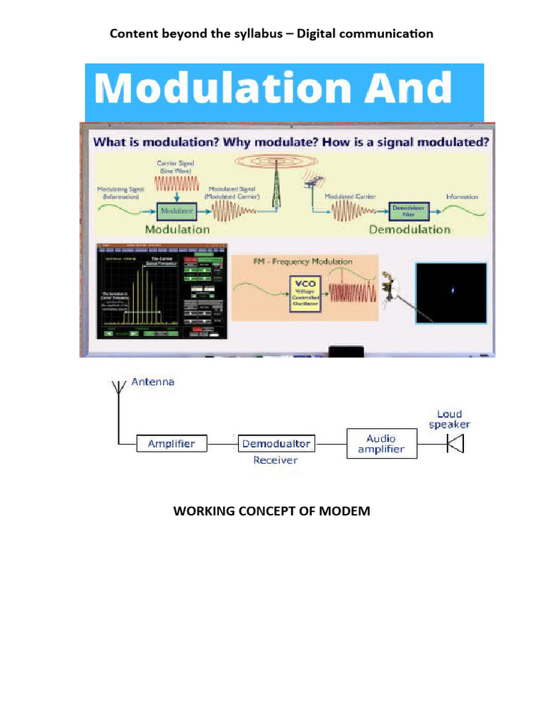 Digital Communication: Modem Concepts & Radiocasting | PDF