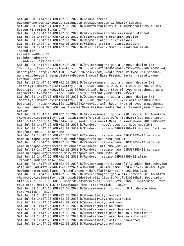 ourlog_9374 | PDF | Networking Standards | Computer Data