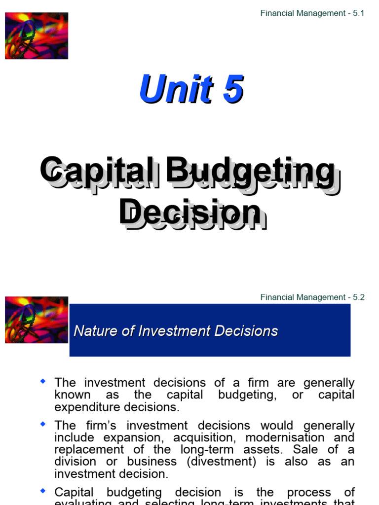 Capital Budgeting | PDF | Net Present Value | Internal Rate Of Return