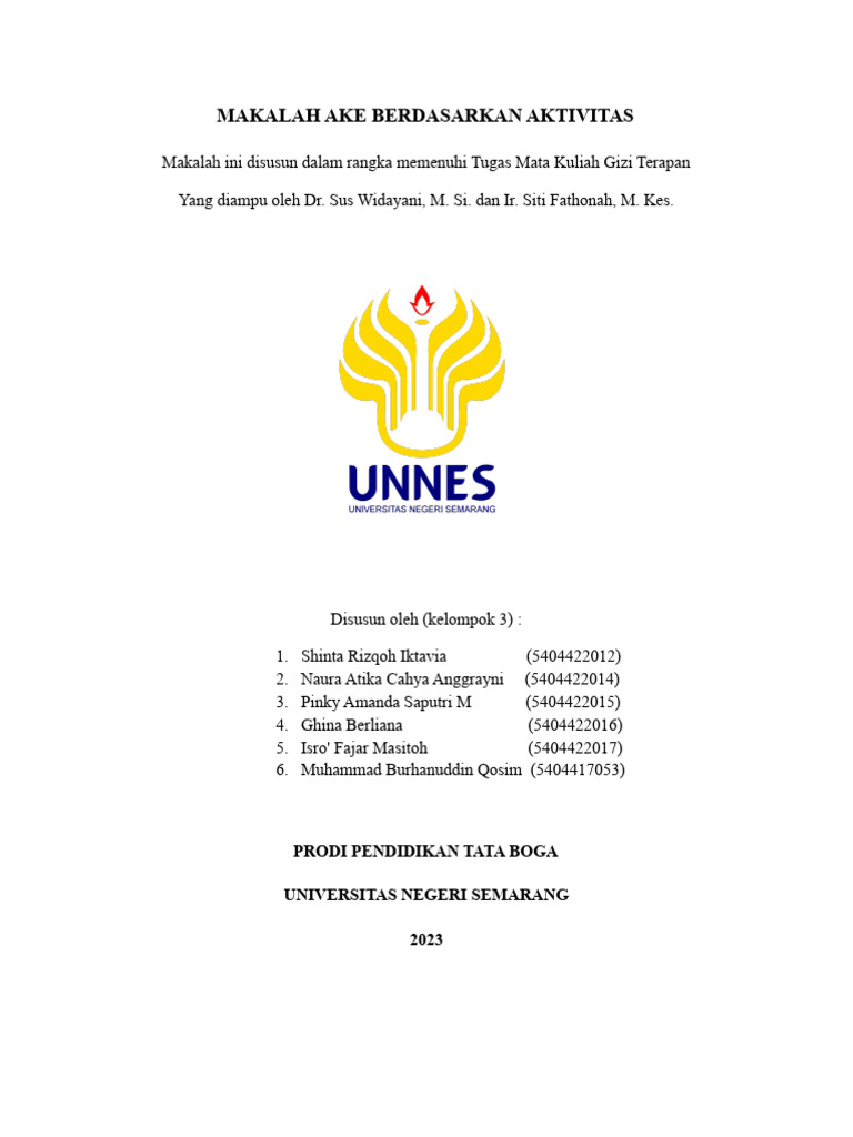 AKE Berdasarkan Aktivitas | PDF