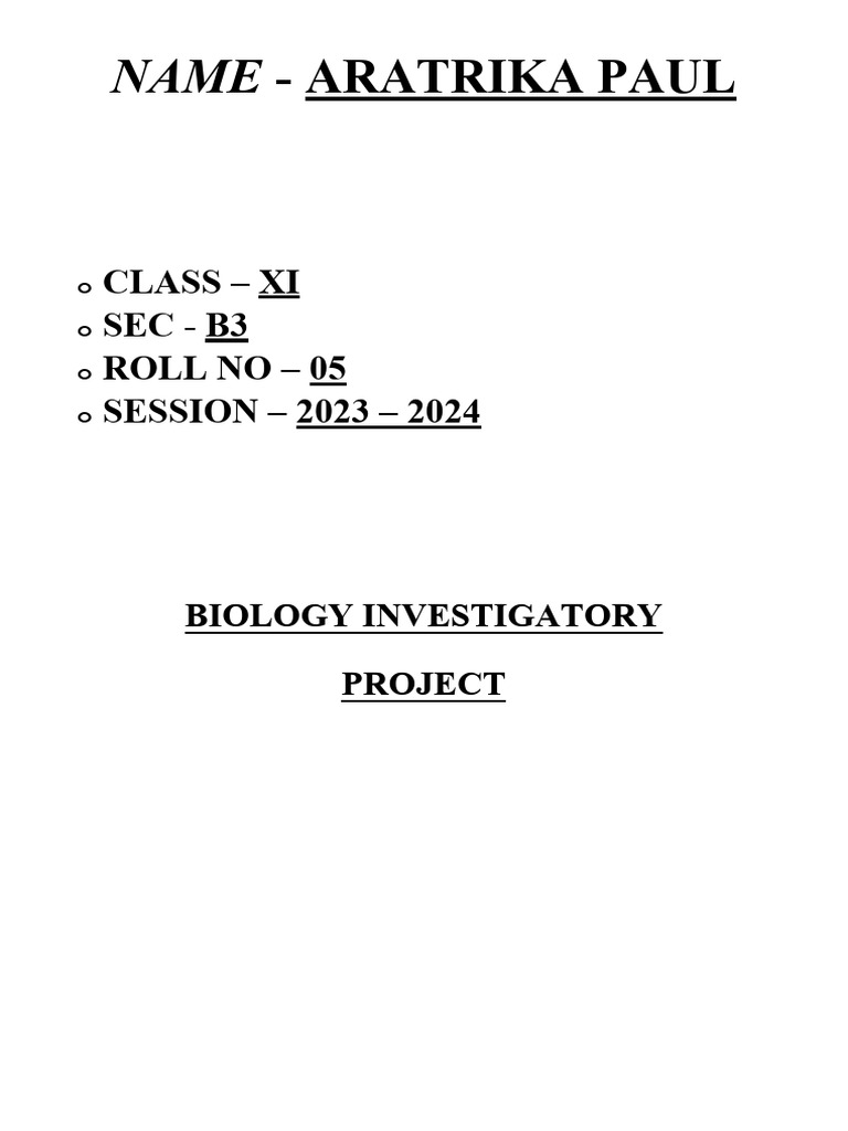 Bio Investigatory Project | PDF | Infertility | In Vitro Fertilisation