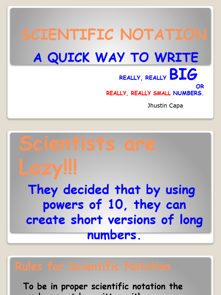 Scientific Notation | PDF | Mathematics | Mathematical Notation