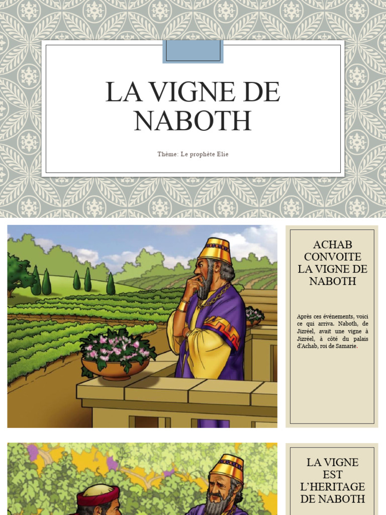 La Vigne de Naboth et Achab | PDF | Élie | Dieu