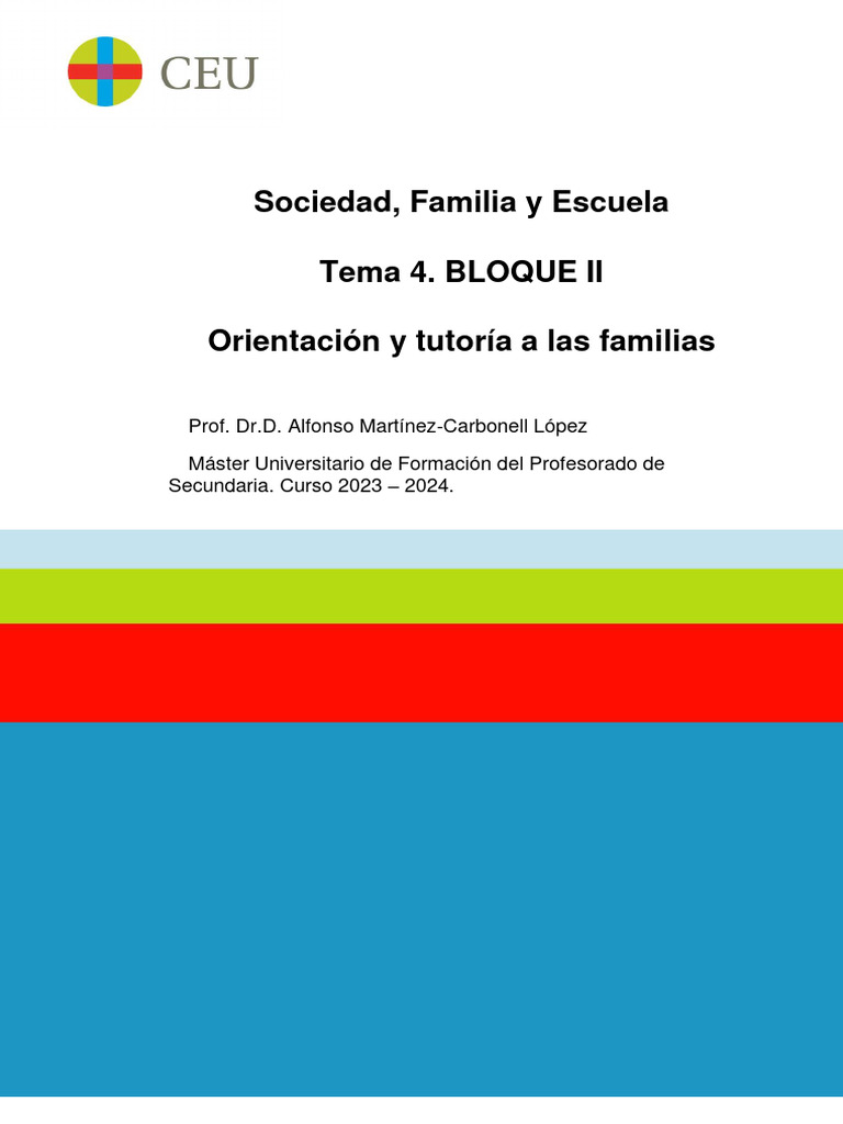 Tema 4 Bloque 2 | PDF | Maestros | Enseñando