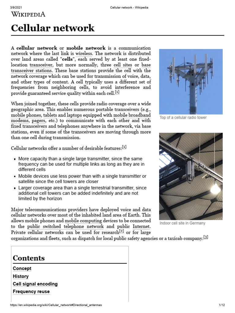 Cell Network | PDF | Cellular Network | Channel Access Method
