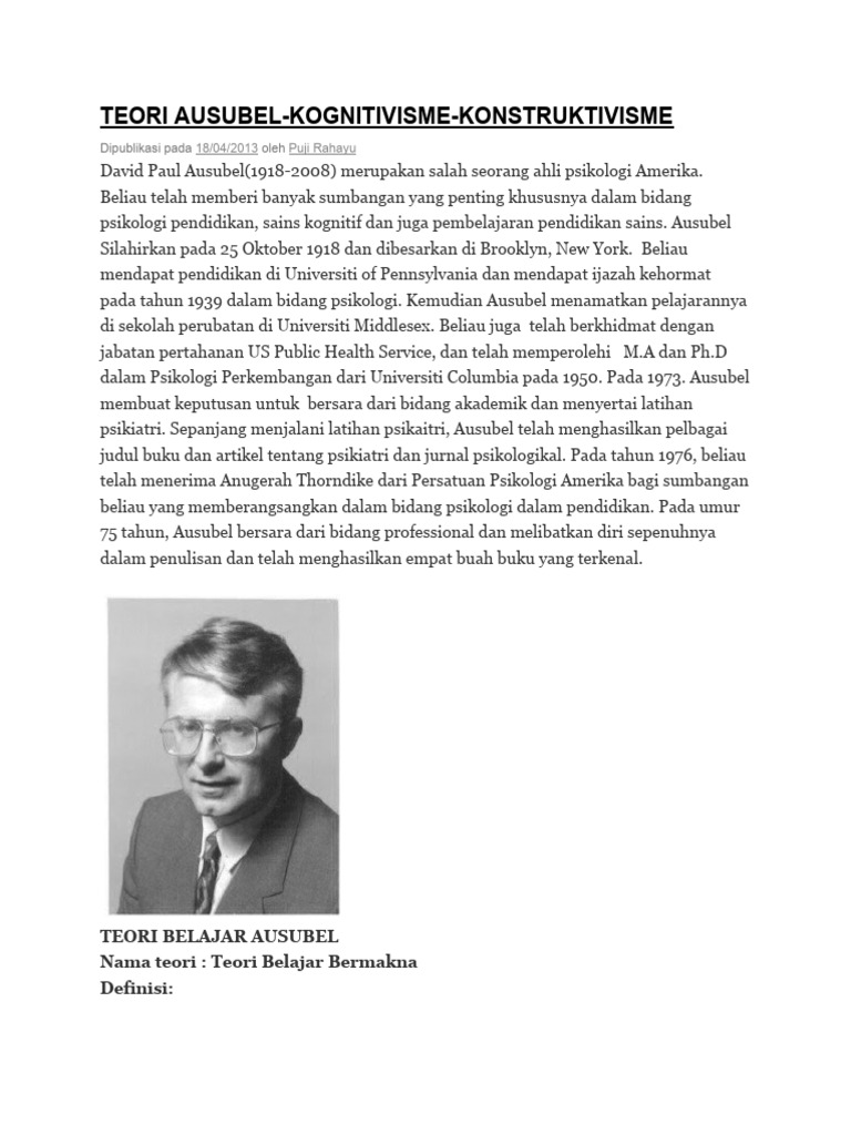 Teori Ausubel | PDF