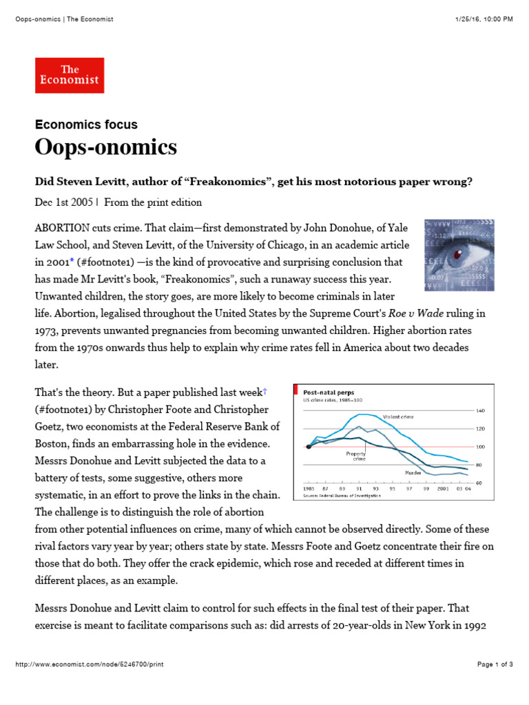 Oops-Onomics _ the Economist | PDF