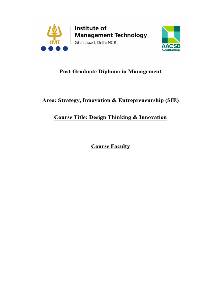 Design Thinking and Innovation | PDF | Design Thinking | Thought