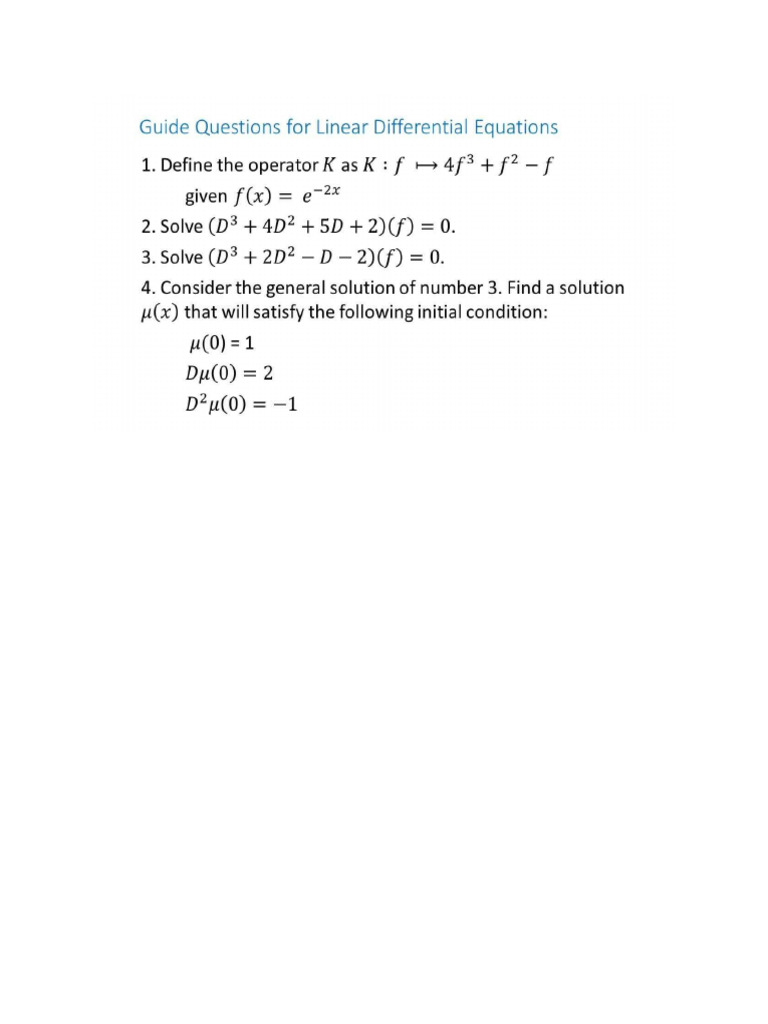 04 Activity 2 Homogeneous Linear Differential Equations | PDF