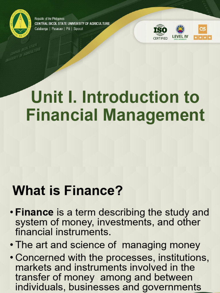 Introduction to Financial Management | PDF | Financial Capital | Investing