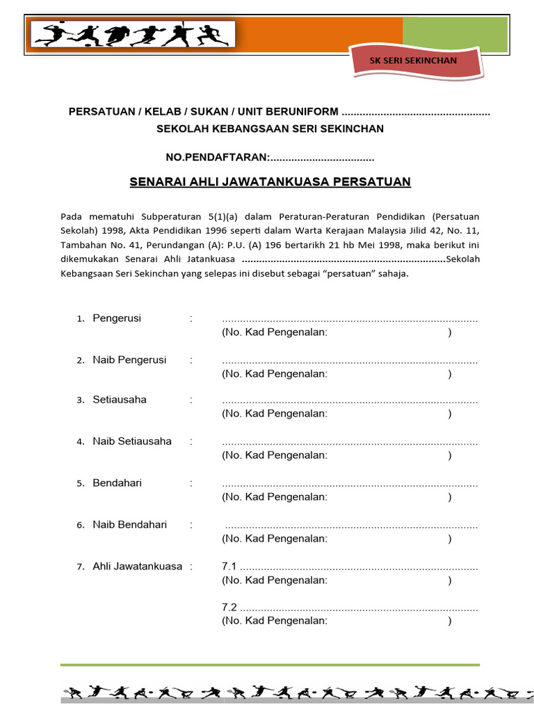 4.senarai Ahli Jawatankuasa Persatuan | PDF