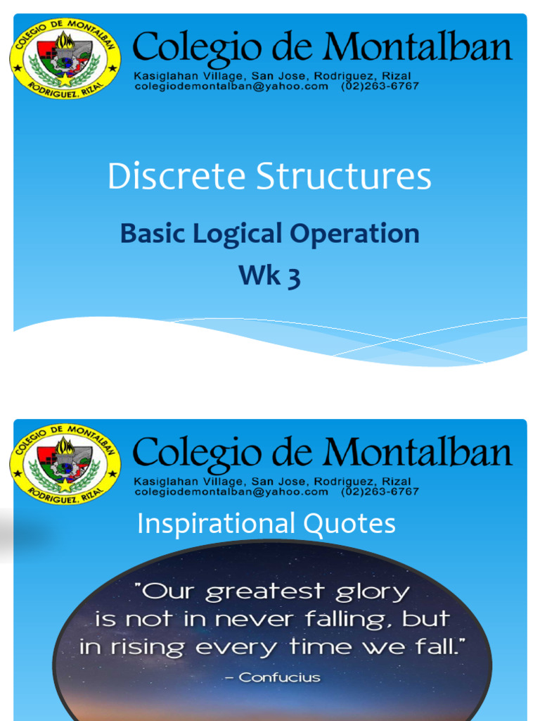 Logical Connectives: Conjunctions and Disjunctions | PDF | Logic ...