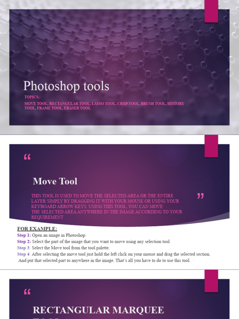 Photoshop Tools | PDF | Adobe Photoshop | Cursor (User Interface)