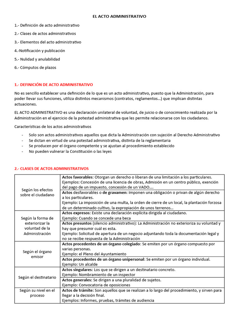 Acto Administrativo: Definición y Clases | PDF | Justicia | Crimen y ...