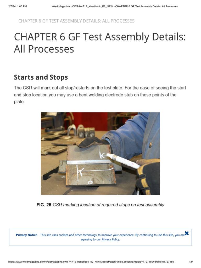 Weld Magazine - CWB-H471S - Handbook - E2 - NEW - CHAPTER 6 GF Test ...