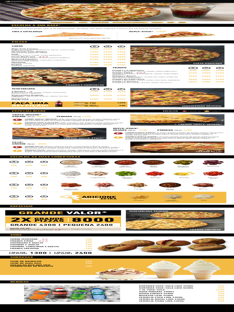 Debonairs-Pizza-Menu | PDF | Ingredientes de alimentos | Alimentos