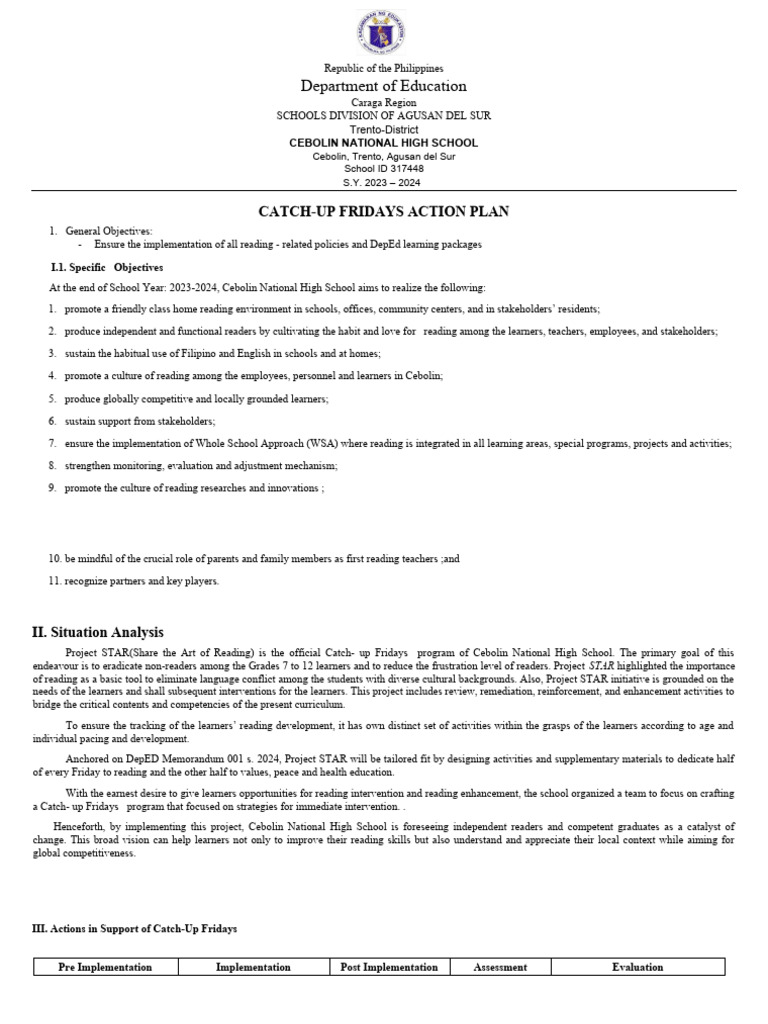 Cebolin NHS-CATCH-UP-FRIDAYS-ACTION-PLAN | PDF | Learning | Cognition