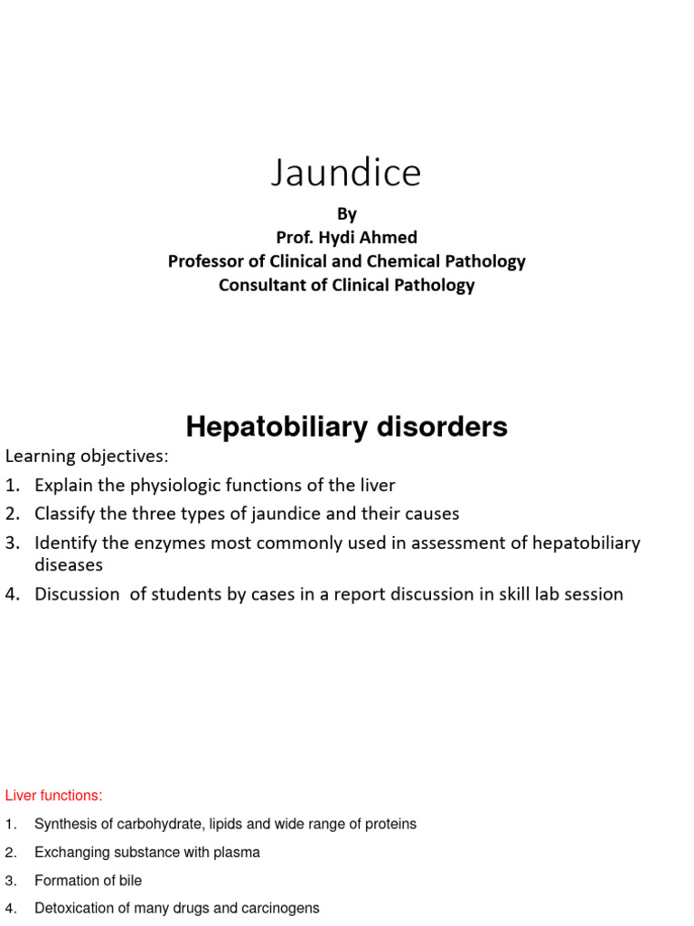 Jaundice 23-24pdf | PDF | Gastroenterology | Digestive System