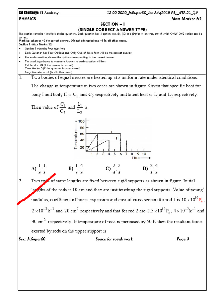 Class 11 Paper | PDF | Thermal Expansion | Temperature