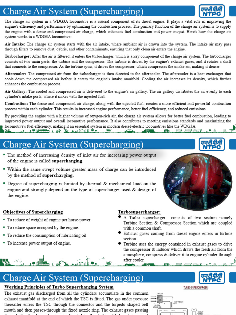 Locomotive - Charge Air System | PDF | Internal Combustion Engine | Turbocharger
