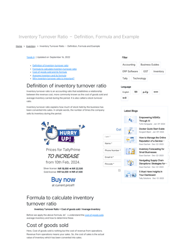 Inventory Turnover Ratio_ Formula & How to Calculate Inventory Turnover ...