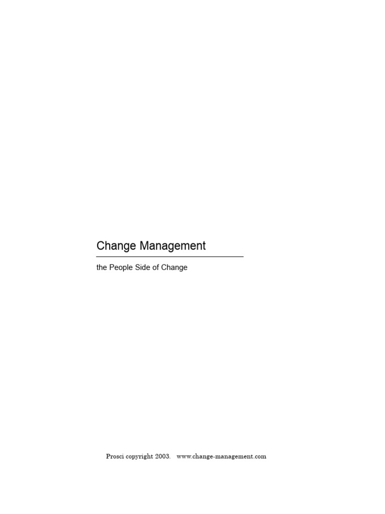 People Side of Change Book | PDF | Change Management | Employment