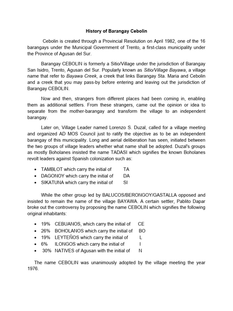 Historical Note - Cebolin NHS | PDF | Agriculture
