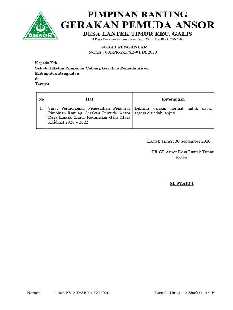 PENGAJUAN SK RANTING LTT | PDF