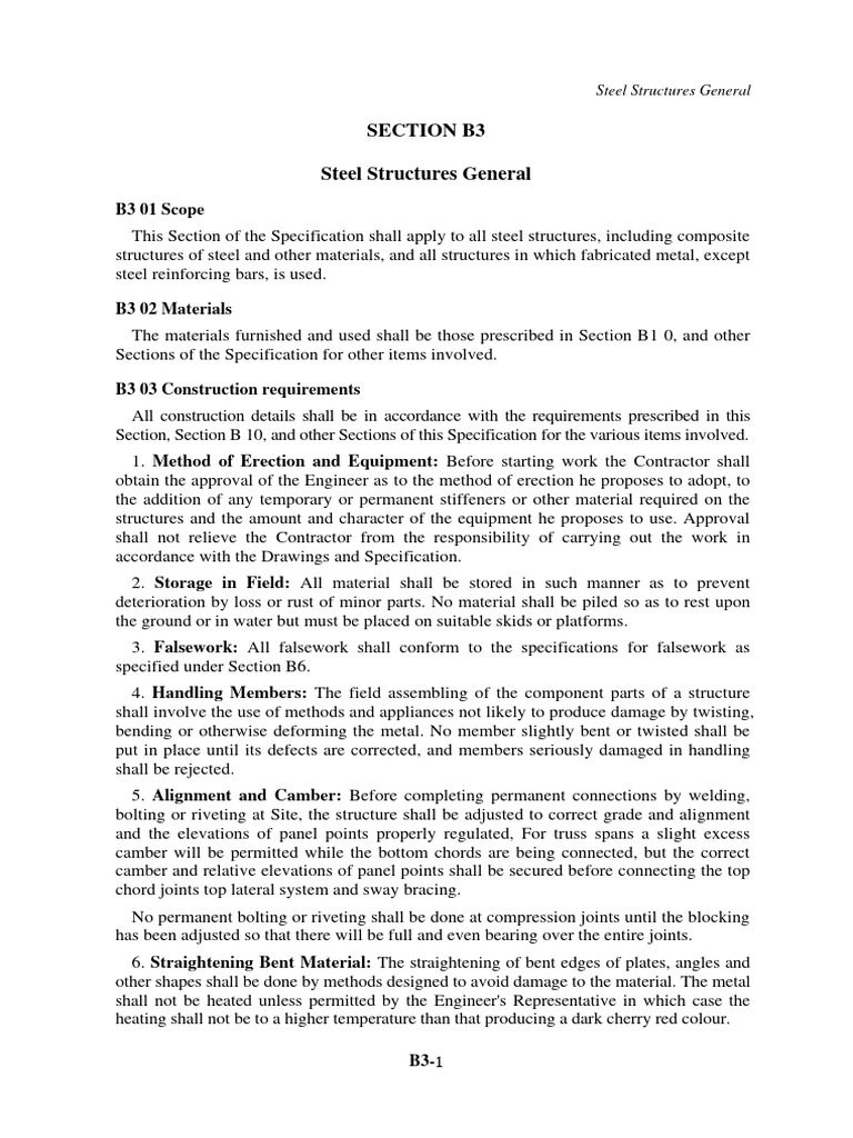 Section B3 Steel Structures General | Download Free PDF | Truss | Rivet