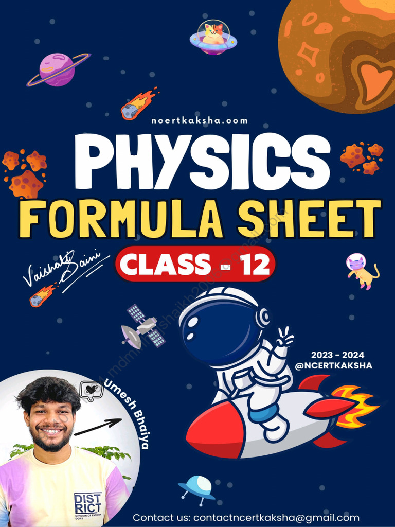 Physics Formula Sheet | PDF