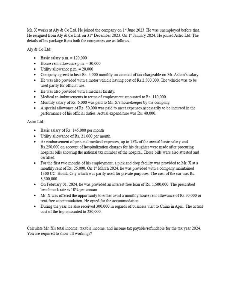 Tax Assignment - 1 2 | PDF