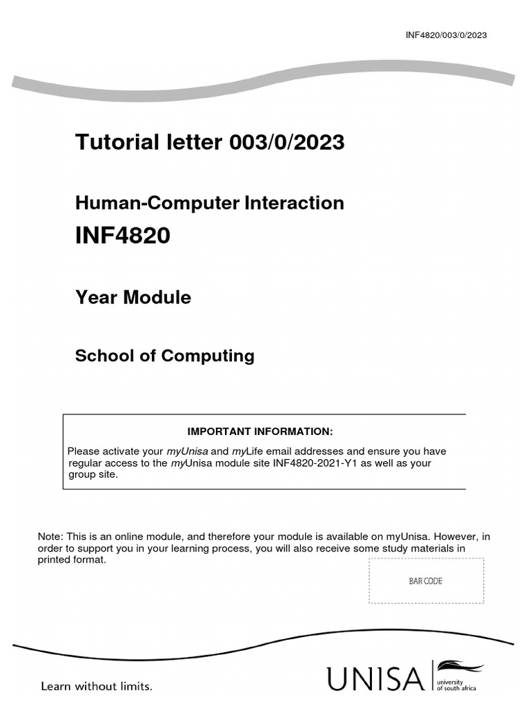 Inf4820 2023 TL 003 0 B | PDF | User Experience | Usability