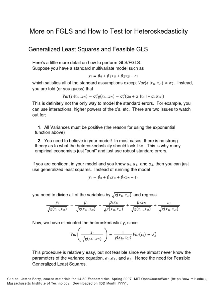Rec 4 20 | PDF | Ordinary Least Squares | Errors And Residuals