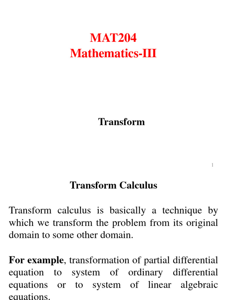 Laplace Transform Notes Pdf Laplace Transform Differential Equations
