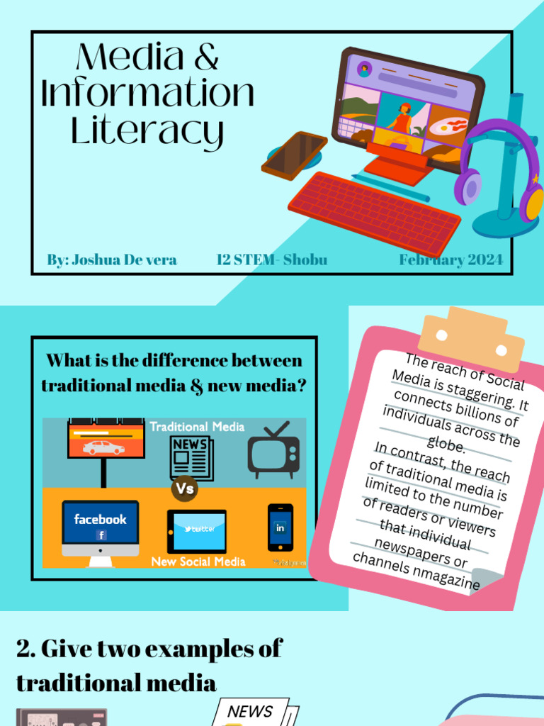 Media Literacy Education Presentation in Colorful Illustrative Style ...