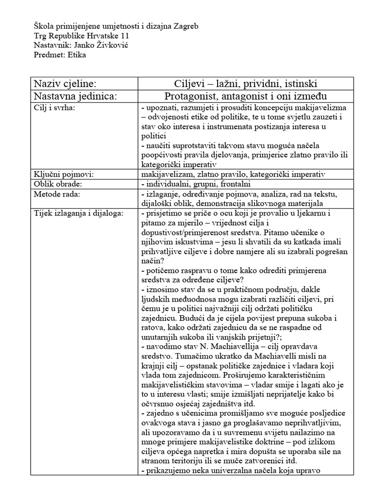 Opravdava Li Cilj Sredstvo | PDF