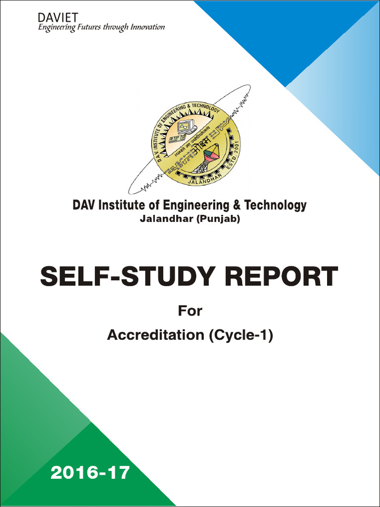 Self Study Report DAV Institute of Engg. Technology Jalandhar | PDF | Doctor Of Philosophy ...